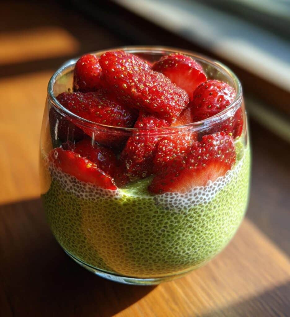 Raspberry Matcha Chia Seed Pudding: A Creamy Delight to Savor