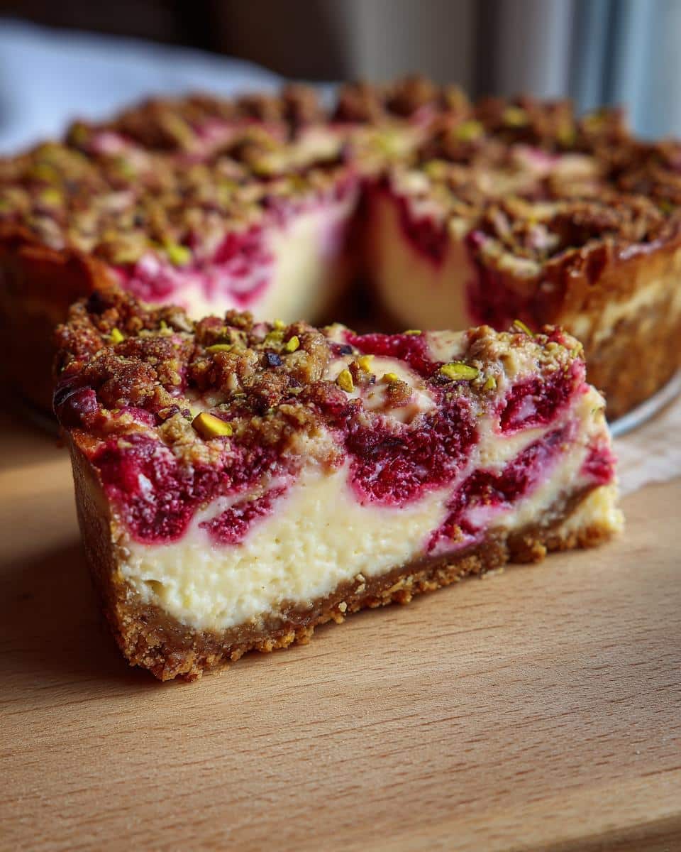 Pistachio Raspberry Crunch Cheesecake: 7 Divine Bites